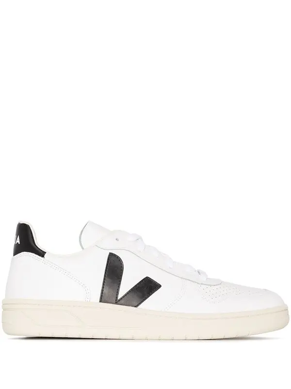VEJA V-10 Leather Sneakers - White