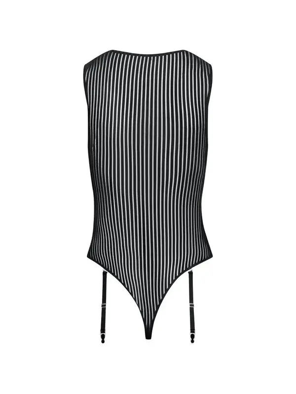 MAISON CLOSE Striped-pattern Thong