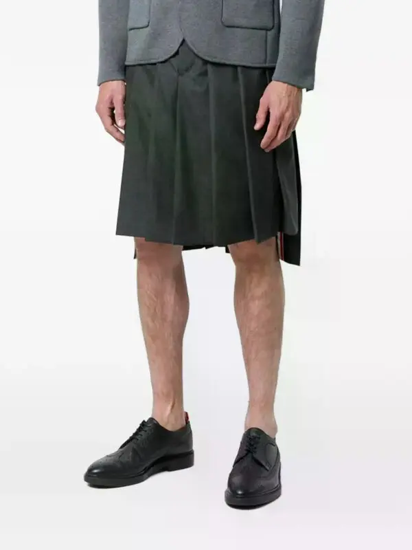Thom Browne Classic-rise Pleated Skirt - Grey