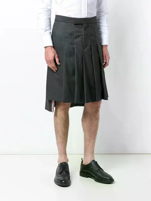 Thom Browne Pleated Skirt - Grey