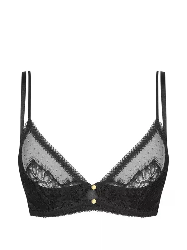 MAISON CLOSE Inspiration Divine Floral-lace Bra - Black