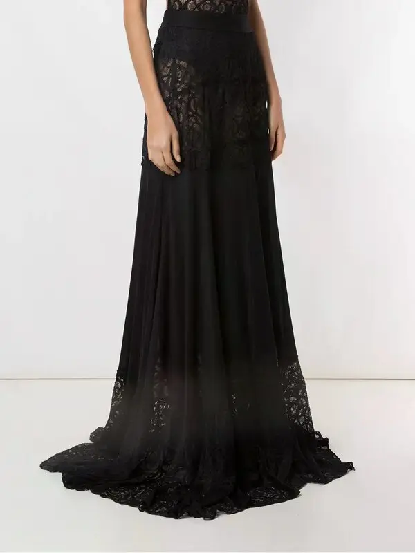 AMIR SLAMA Lace Panels Maxi Skirt