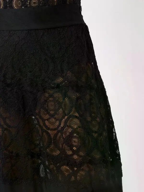AMIR SLAMA Lace Panels Maxi Skirt