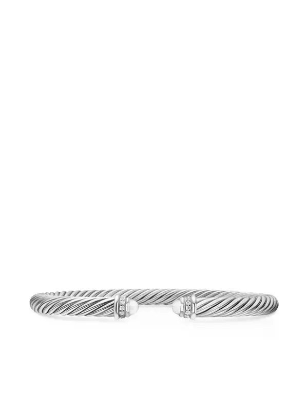 David Yurman Classic Cable Diamond Bracelet - Silver