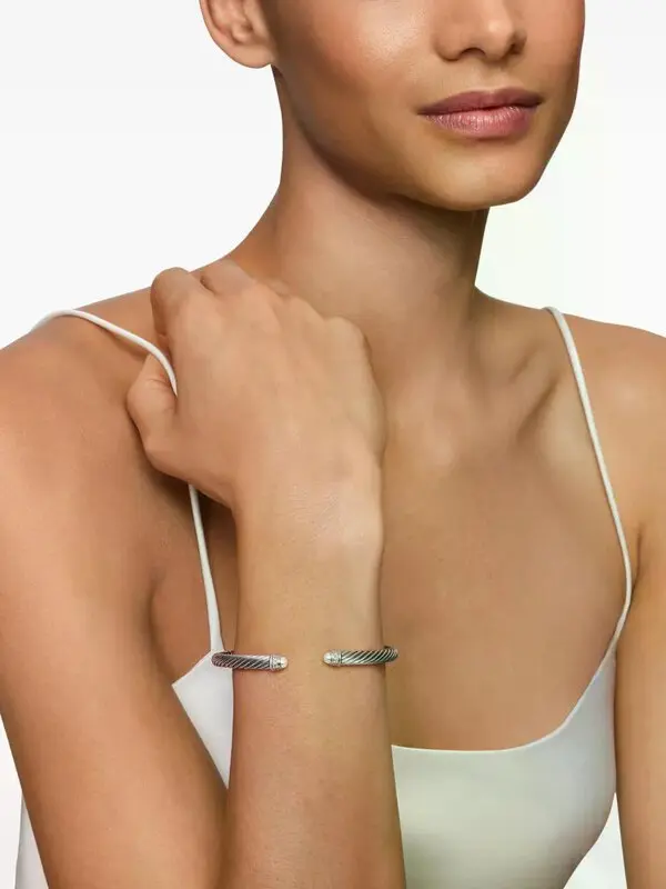 David Yurman Classic Cable Diamond Bracelet - Silver