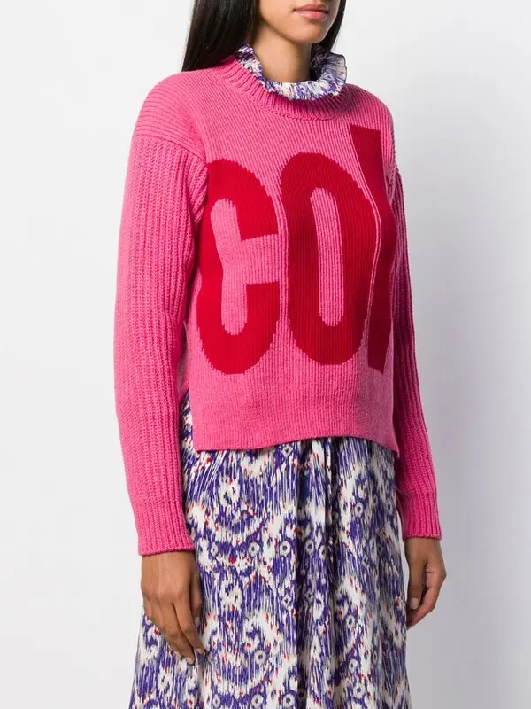Colville Logo Printed Jumper - Pink