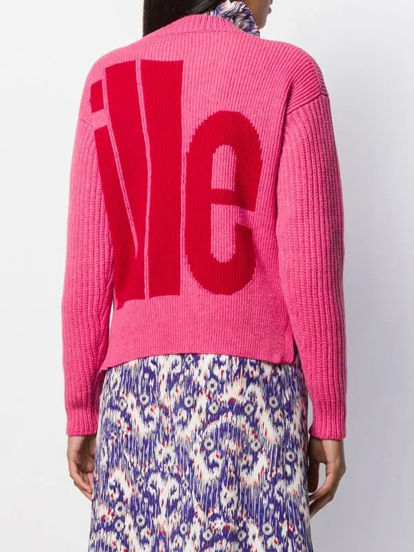 Colville Logo Printed Jumper - Pink