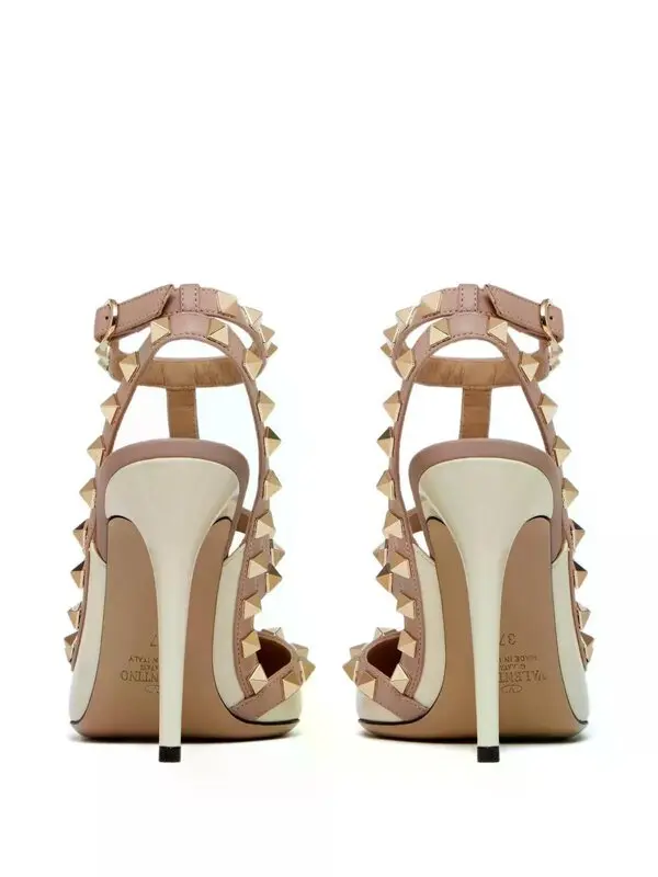 Valentino Garavani 100mm Rockstud Caged Pumps - White