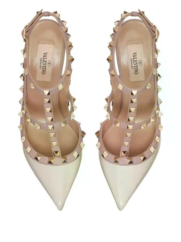 Valentino Garavani 100mm Rockstud Caged Pumps - White