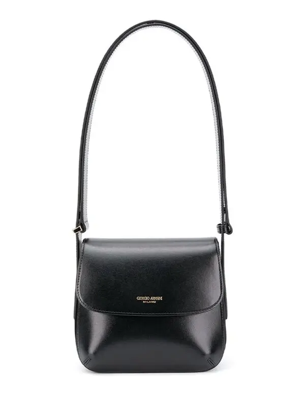 Giorgio Armani Leather Shoulder Bag With Logo
