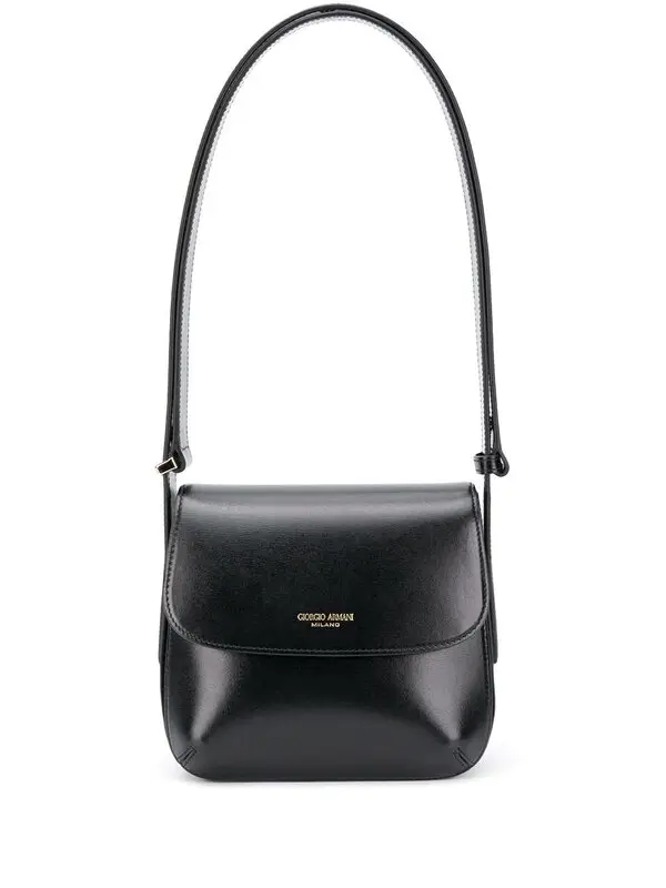Giorgio Armani Leather Shoulder Bag With Logo