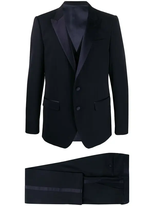 Dolce & Gabbana Martini-fit Wool-silk Tuxedo Suit - Blue