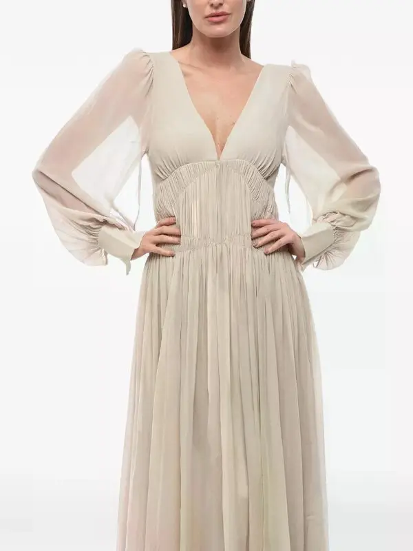 Stella McCartney Carleigh Silk-georgette Maxi Dress - Neutrals