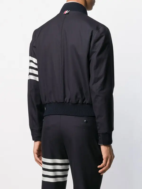 Thom Browne 4-bar Bomber Jacket - Blue