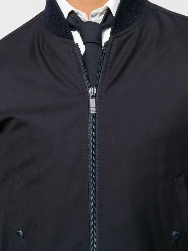 Thom Browne 4-bar Bomber Jacket - Blue