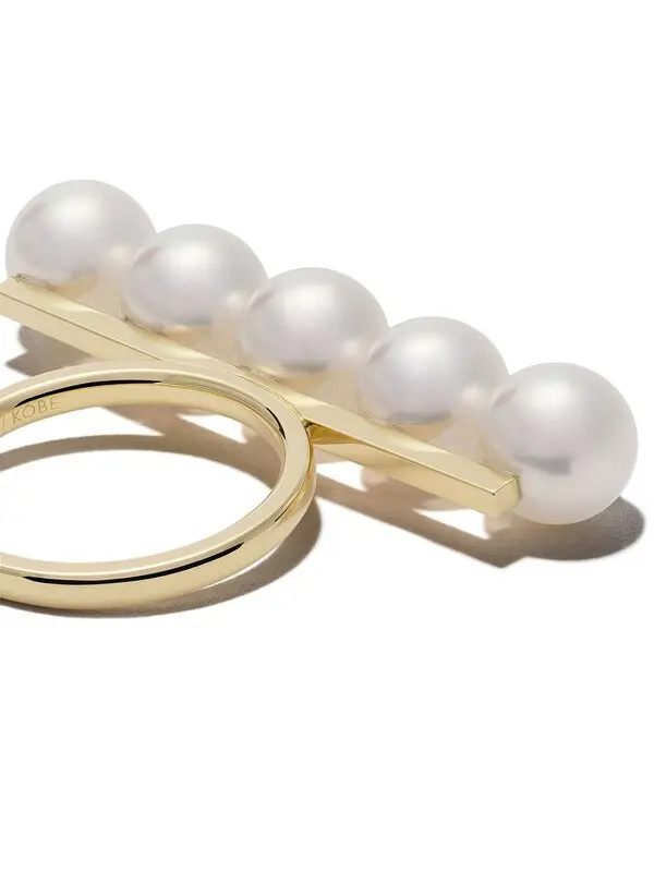 TASAKI 18kt Akoya Pearl Balance Signature Ring - Gold