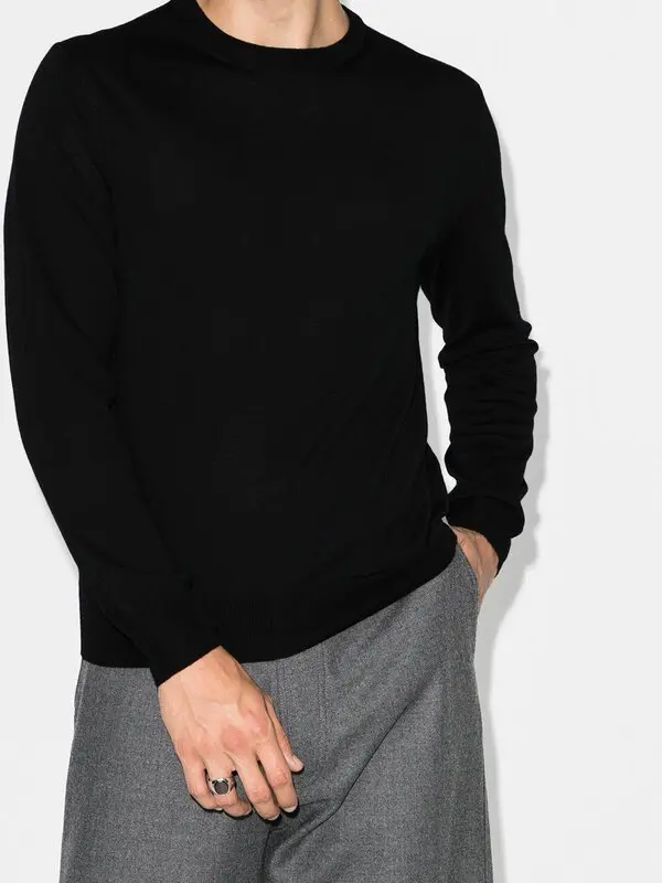 Canali Fine-knit Sweater - Black