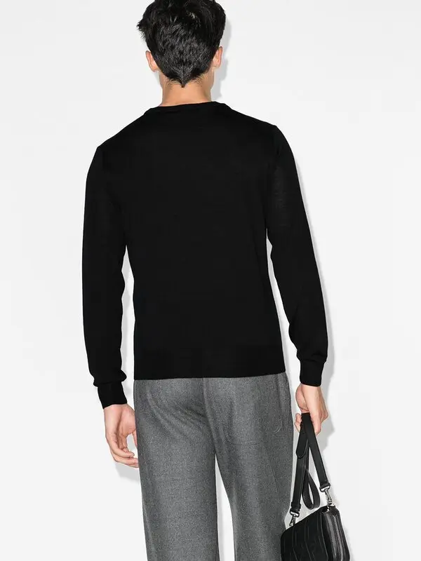 Canali Fine-knit Sweater - Black
