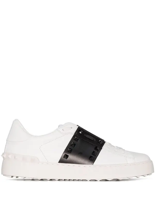 Valentino Garavani Rockstud Leather Sneakers - White