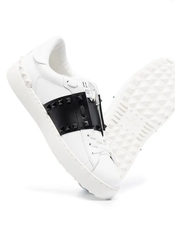 Valentino Garavani Rockstud Leather Sneakers - White