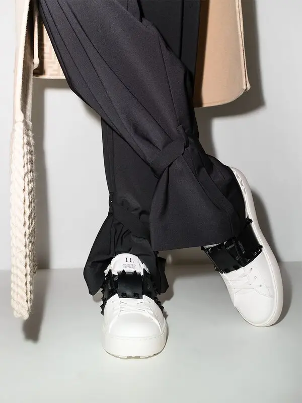 Valentino Garavani Rockstud Leather Sneakers - White