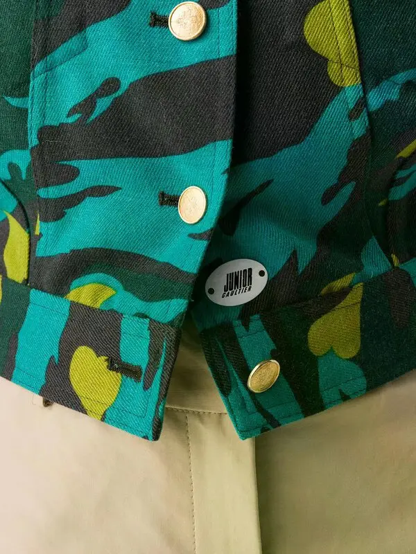 JEAN PAUL GAULTIER Camouflage Print Denim Jacket