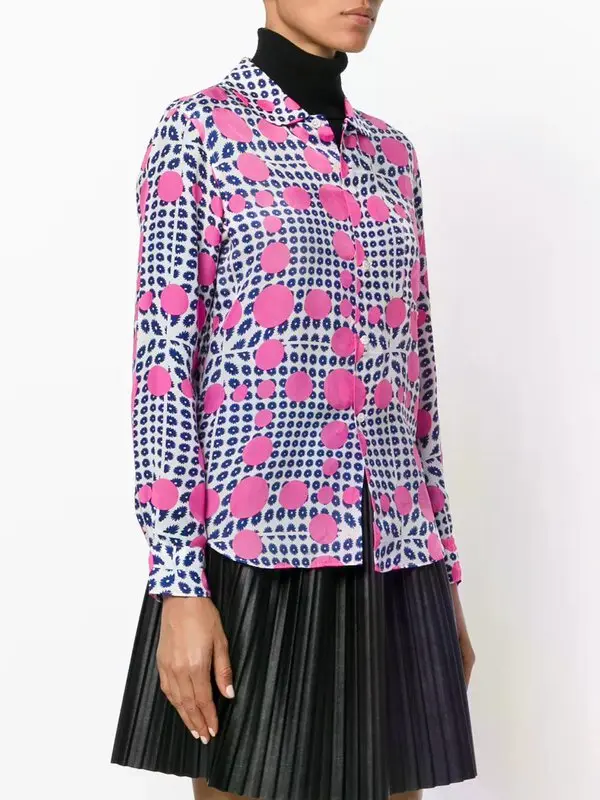 Comme Des Garçons Flowers And Dots Print Shirt