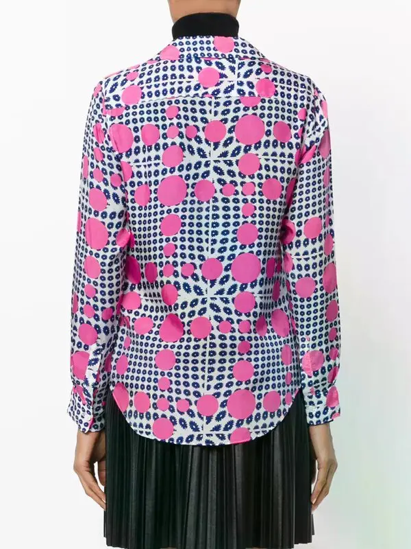 Comme Des Garçons Flowers And Dots Print Shirt