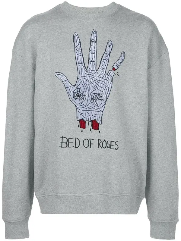 HACULLA. Bed Of Roses Jersey Sweatshirt - Grey