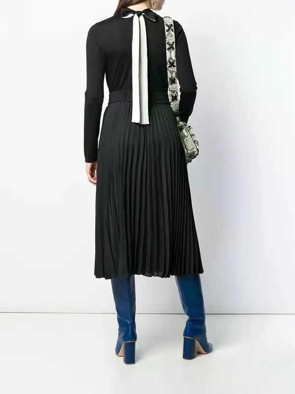 Red Valentino Ribbed High Neck Jumper