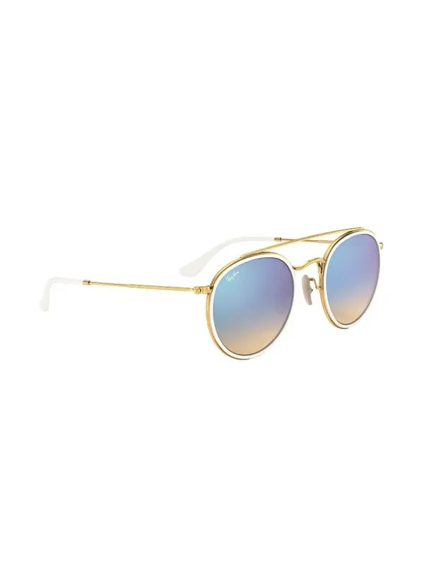 Ray-ban Round Double Bridge Sunglasses - Gold
