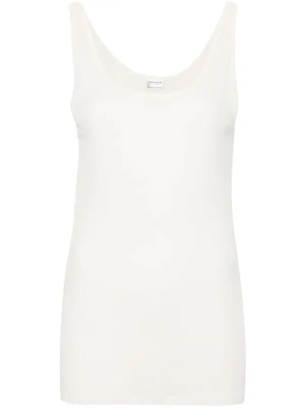 Saint Laurent Fine-ribbed Tank Top