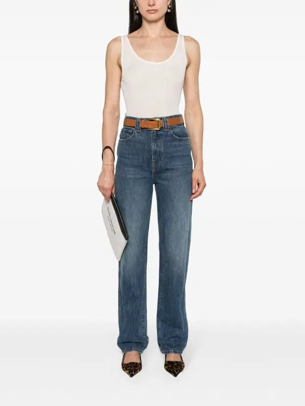 Saint Laurent Fine-ribbed Tank Top