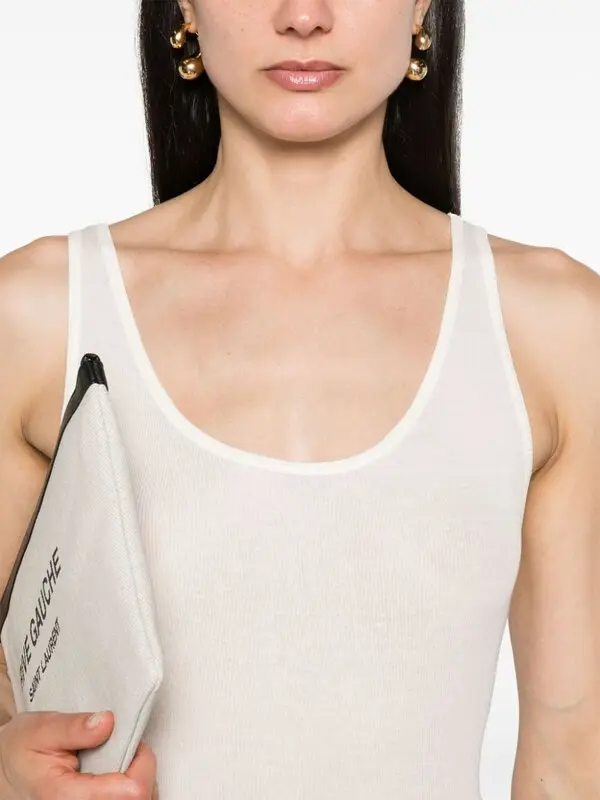 Saint Laurent Fine-ribbed Tank Top