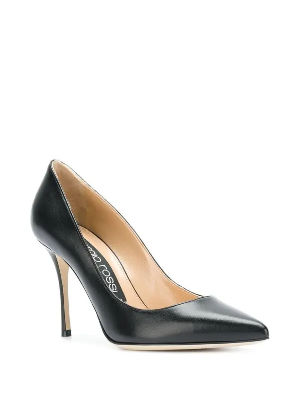 SERGIO ROSSI 90mm Godiva Snake-effect Pumps