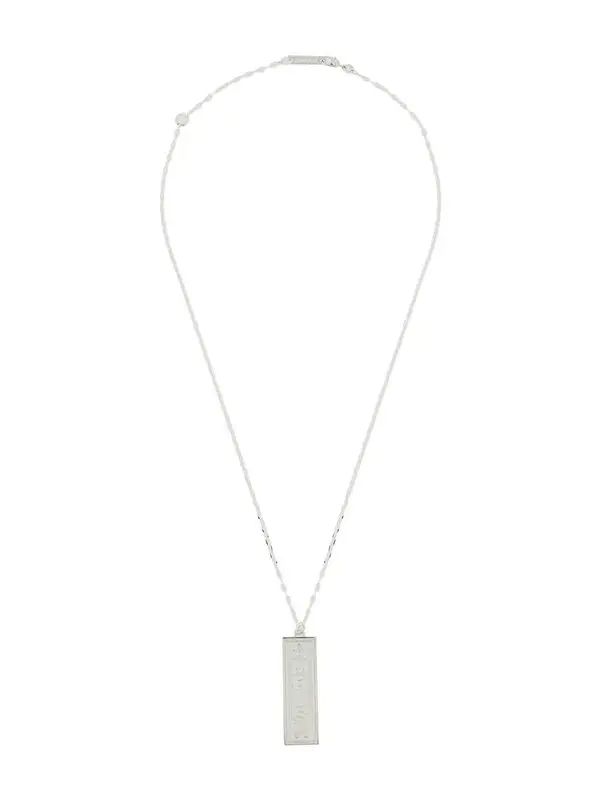 AMBUSH Logo Charm Necklace - Silver