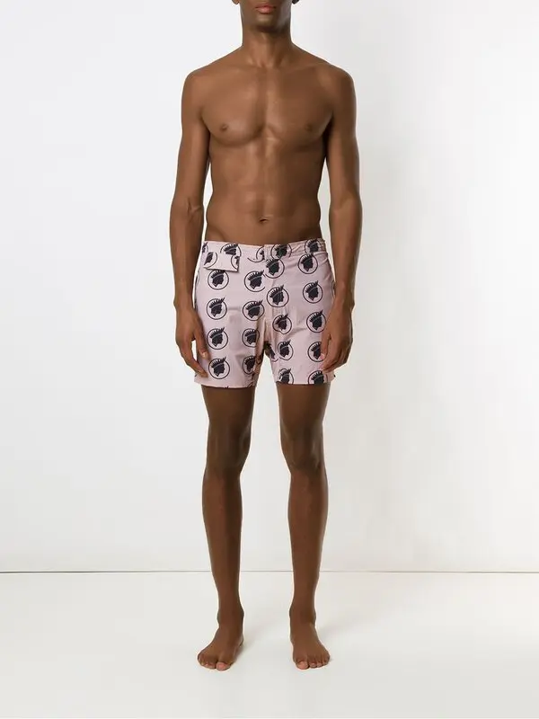 AMIR SLAMA Ndio Grande Tactel Swim Shorts - Pink
