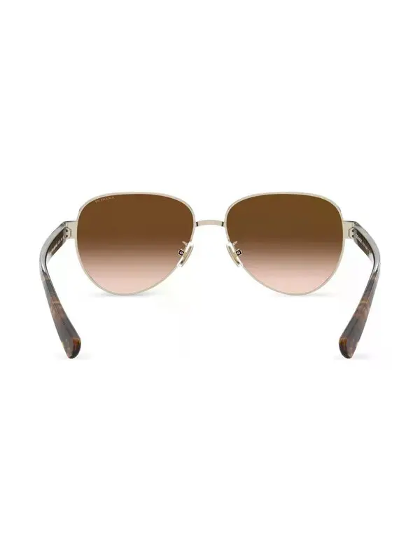 COACH Tortoiseshell Pilot Sunglasses - Gold