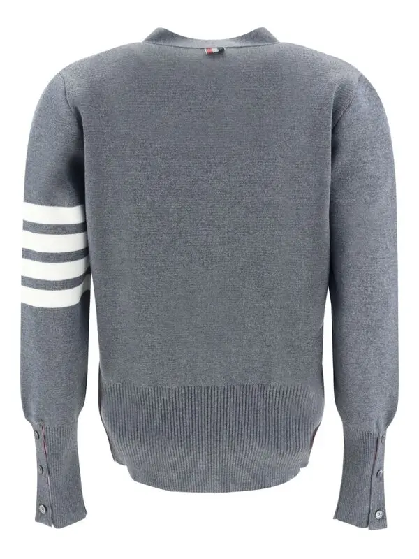 Thom Browne Milano Stitch Merino Wool Cardigan - Grey
