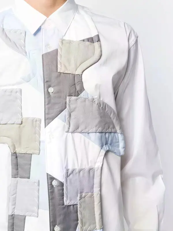 Comme Des Garçons Long-sleeved Patchwork Shirt