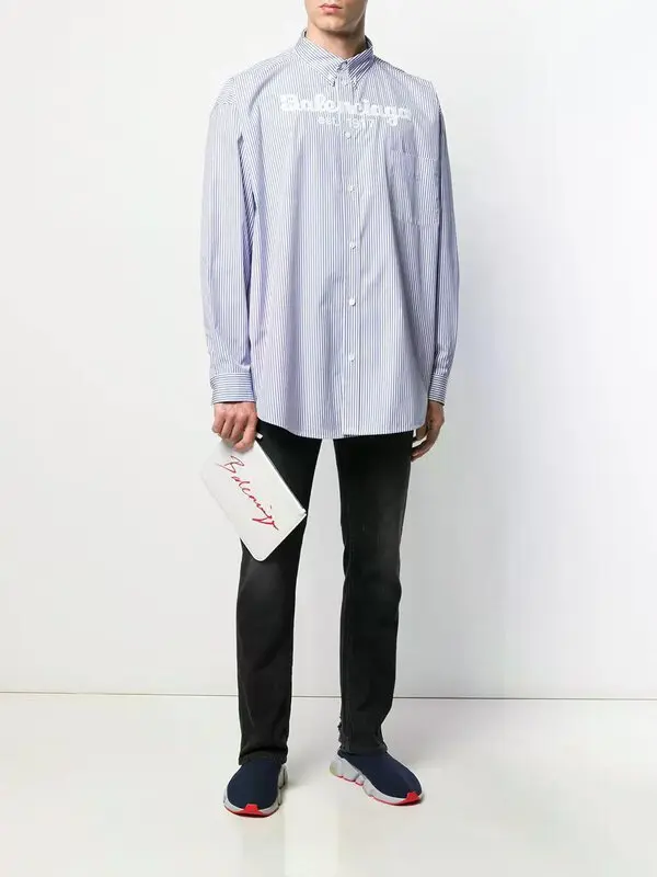 Balenciaga Embroidered Logo Shirt