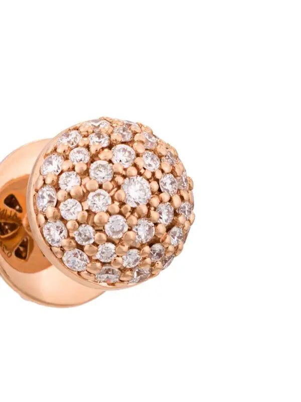 ALINKA 18kt Rose Gold Black Caviar Diamond Stud Earrings