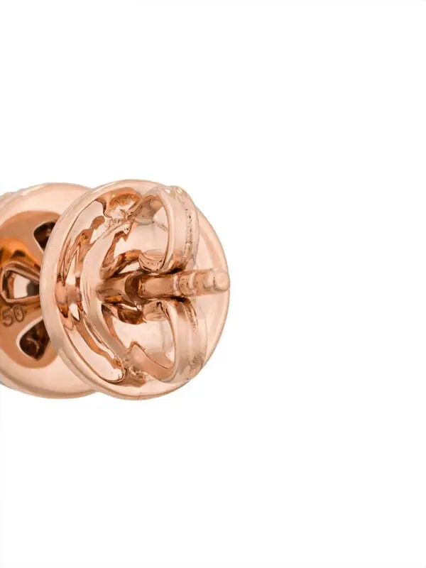 ALINKA 18kt Rose Gold Black Caviar Diamond Stud Earrings