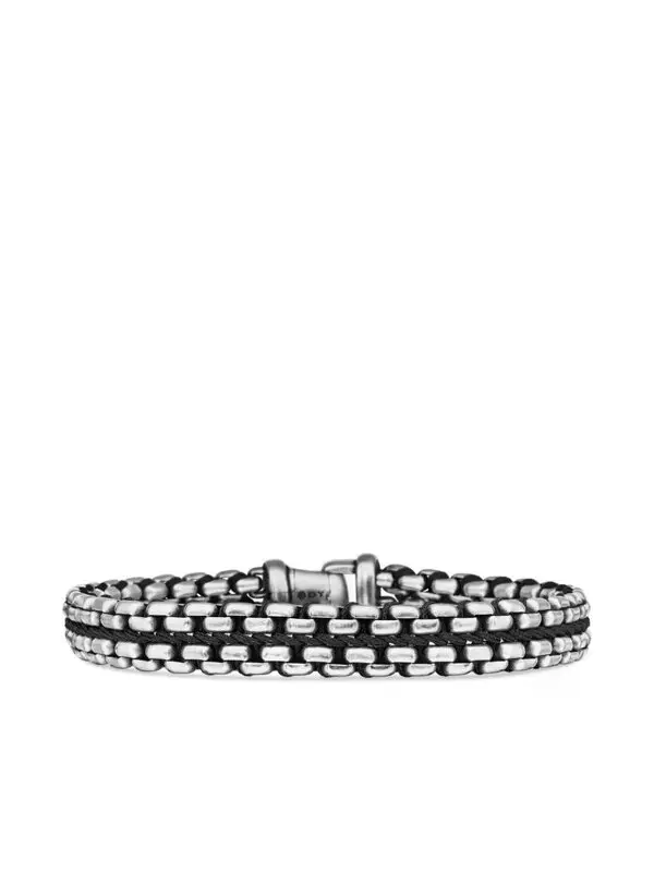 David Yurman Sterling Woven Box Chain Bracelet - Silver