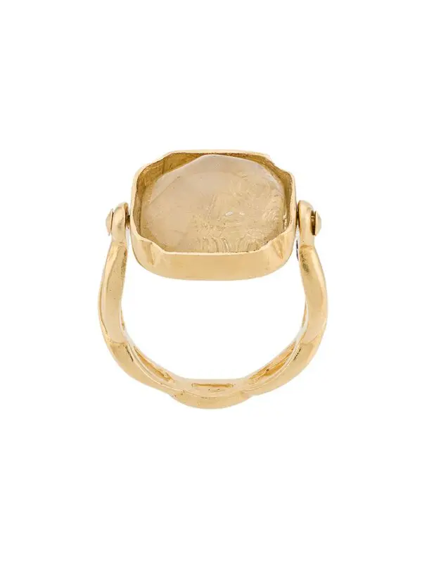 GOOSSENS Square Cabochon Ring - Gold
