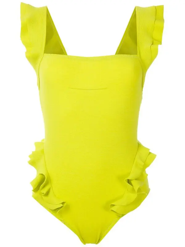 CLUBE BOSSA Barbette Ruffle Swimsuit - Yellow