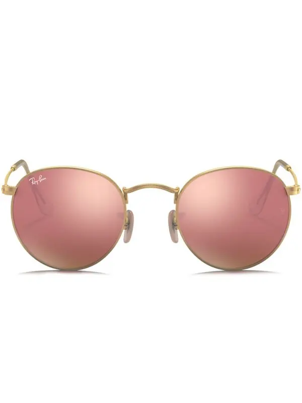 Ray-ban Round Flash Sunglasses - Gold