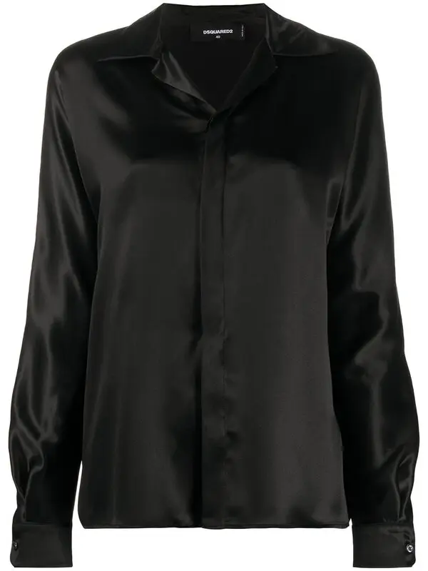 Dsquared2 Open Collar Silk Shirt