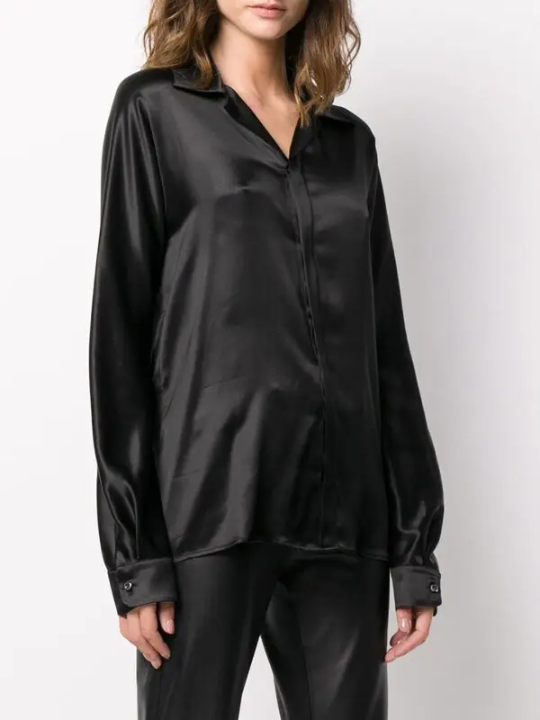 Dsquared2 Open Collar Silk Shirt