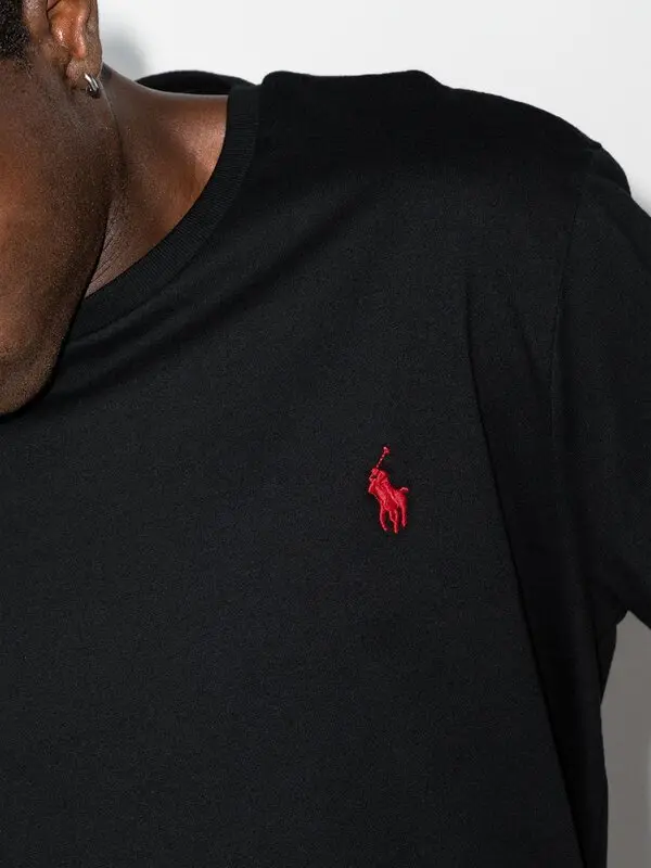Polo Ralph Lauren Logo-embroidered T-shirt - Black